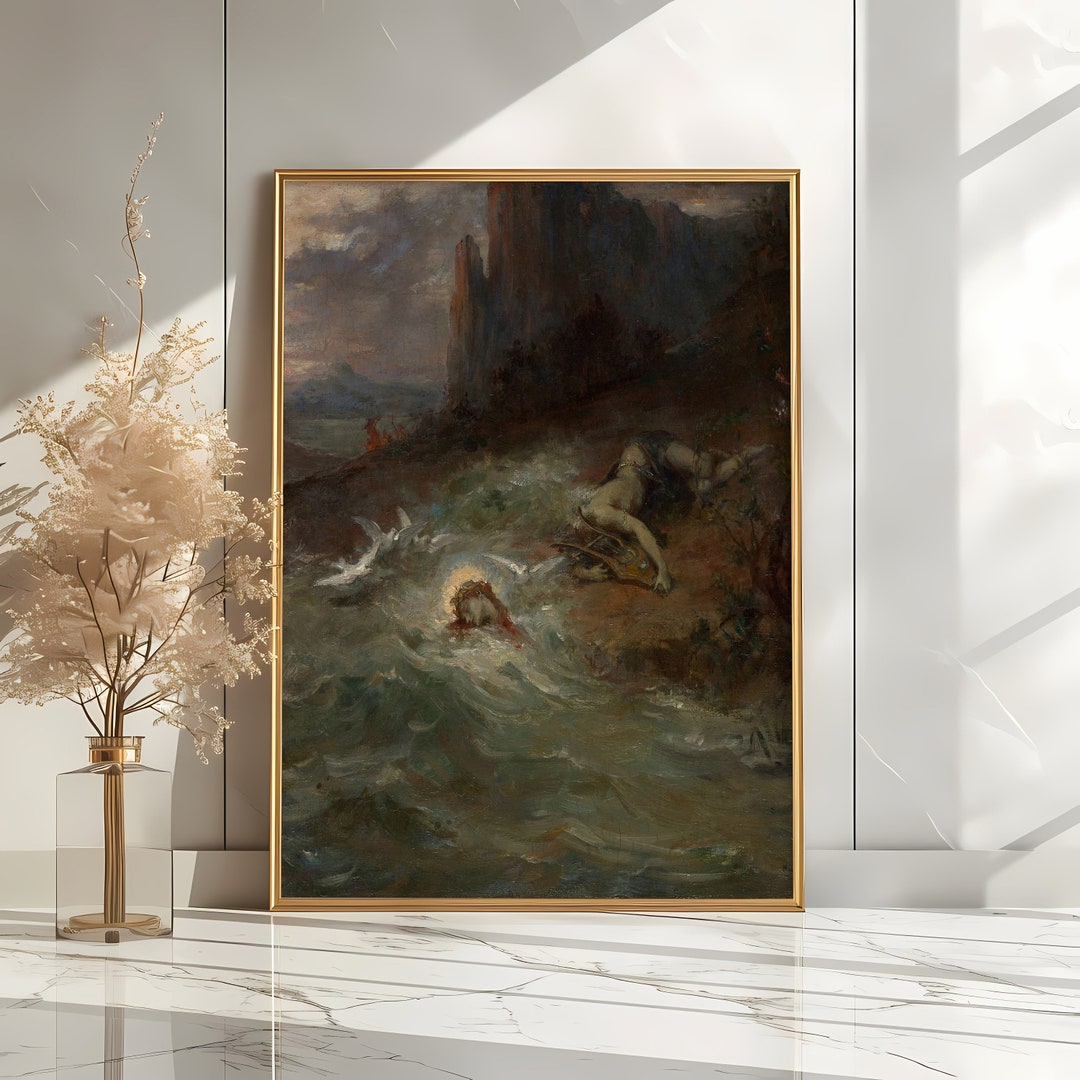 The Death of Orpheus by Henri Leopold Levy | Vintage Painting Print ...