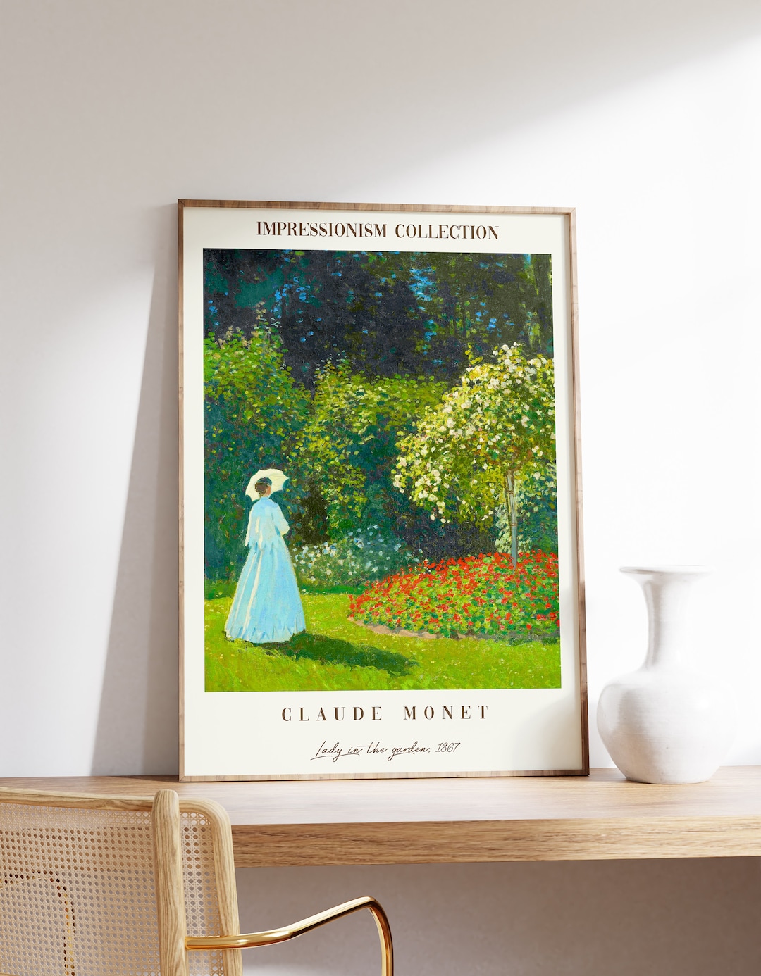 Claude Monet Exhibition Poster | Lady in the Garden | Monet Wall Art ...