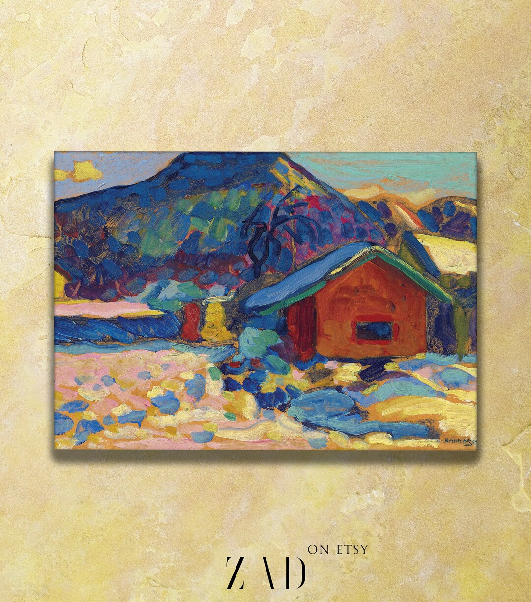 Wassily Kandinsky - Winter Study With Mountain (1908) - Painting Photo ...
