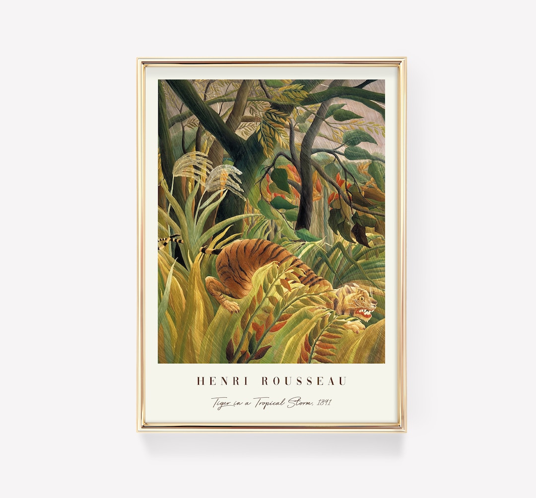 Henri Rousseau Print | Tiger in a Tropical Storm | Henri Rousseau ...