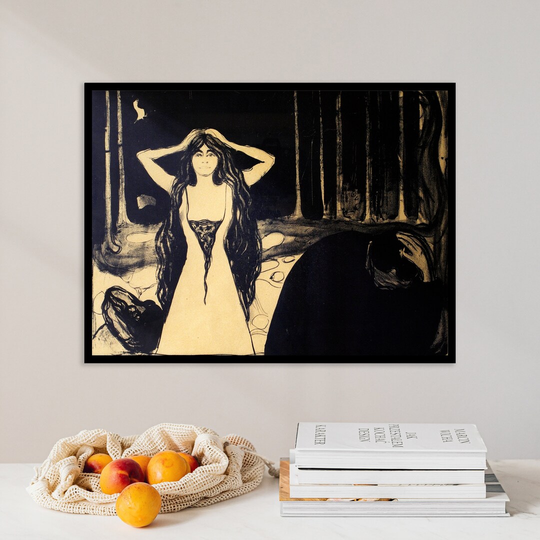 Edvard Munch - Thunder Ashes II (1899) | Giclee Print Canvas Painting ...