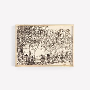 Jean-baptiste-camille Corot - Orpheus Leading Eurydice (1860) | Vintage ...