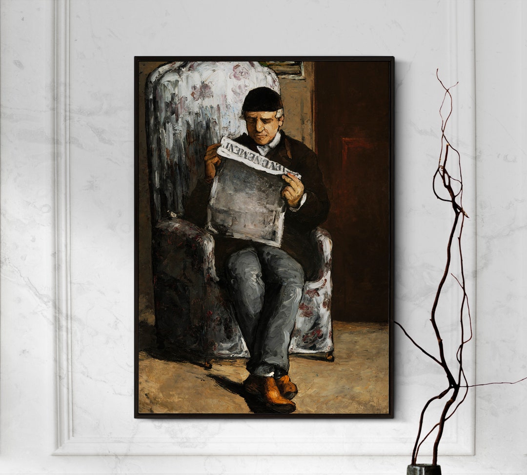 Paul Cézanne - the Artist's Father, Reading L'Événement (1866 ...