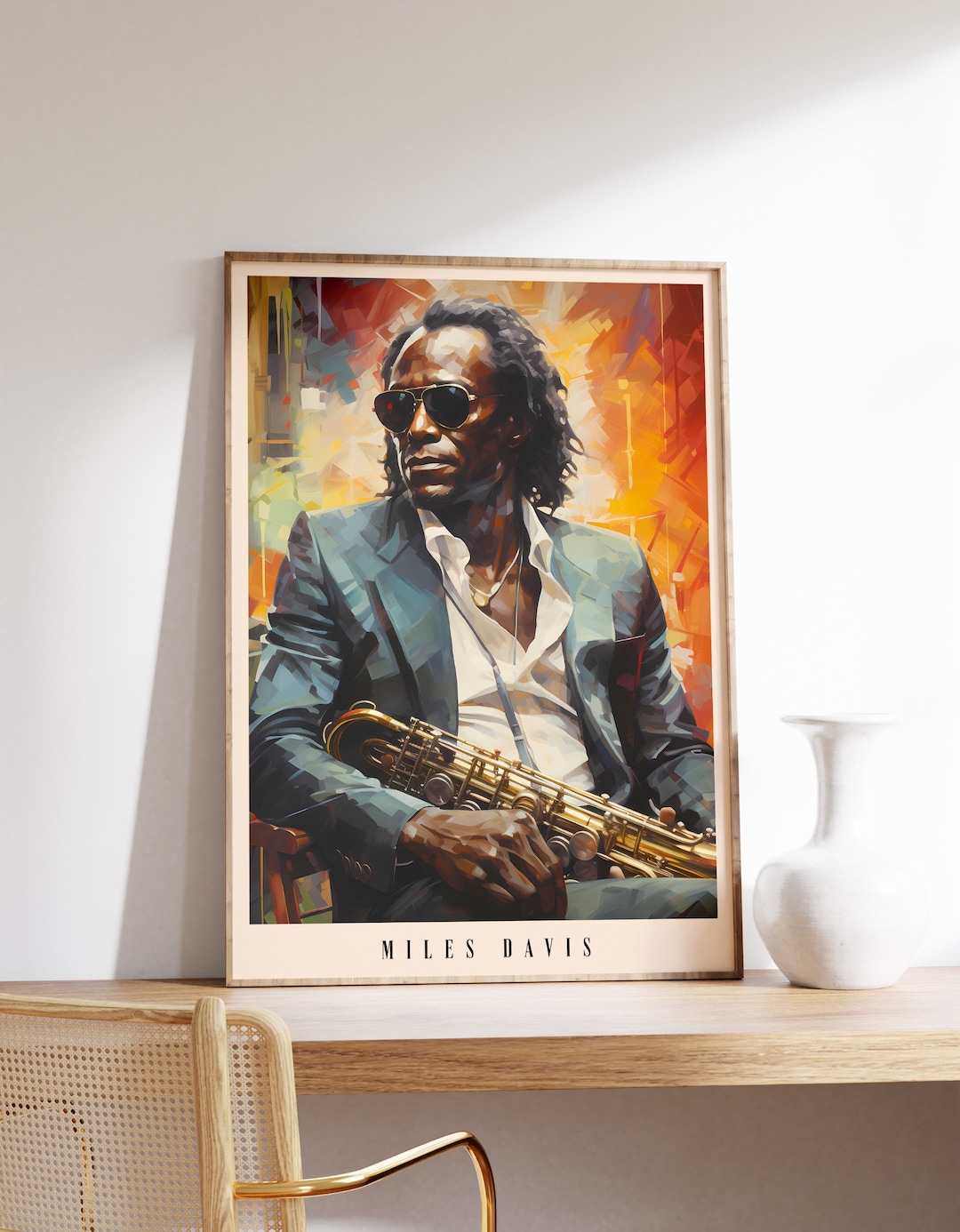 Miles Davis Poster | Musical Print | Jazz Poster | Jazz Portrait ...
