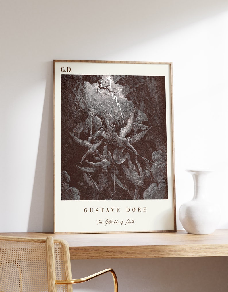 Gustave Dore Poster | the Mouth of Hell | Exhibition Poster | Hell ...