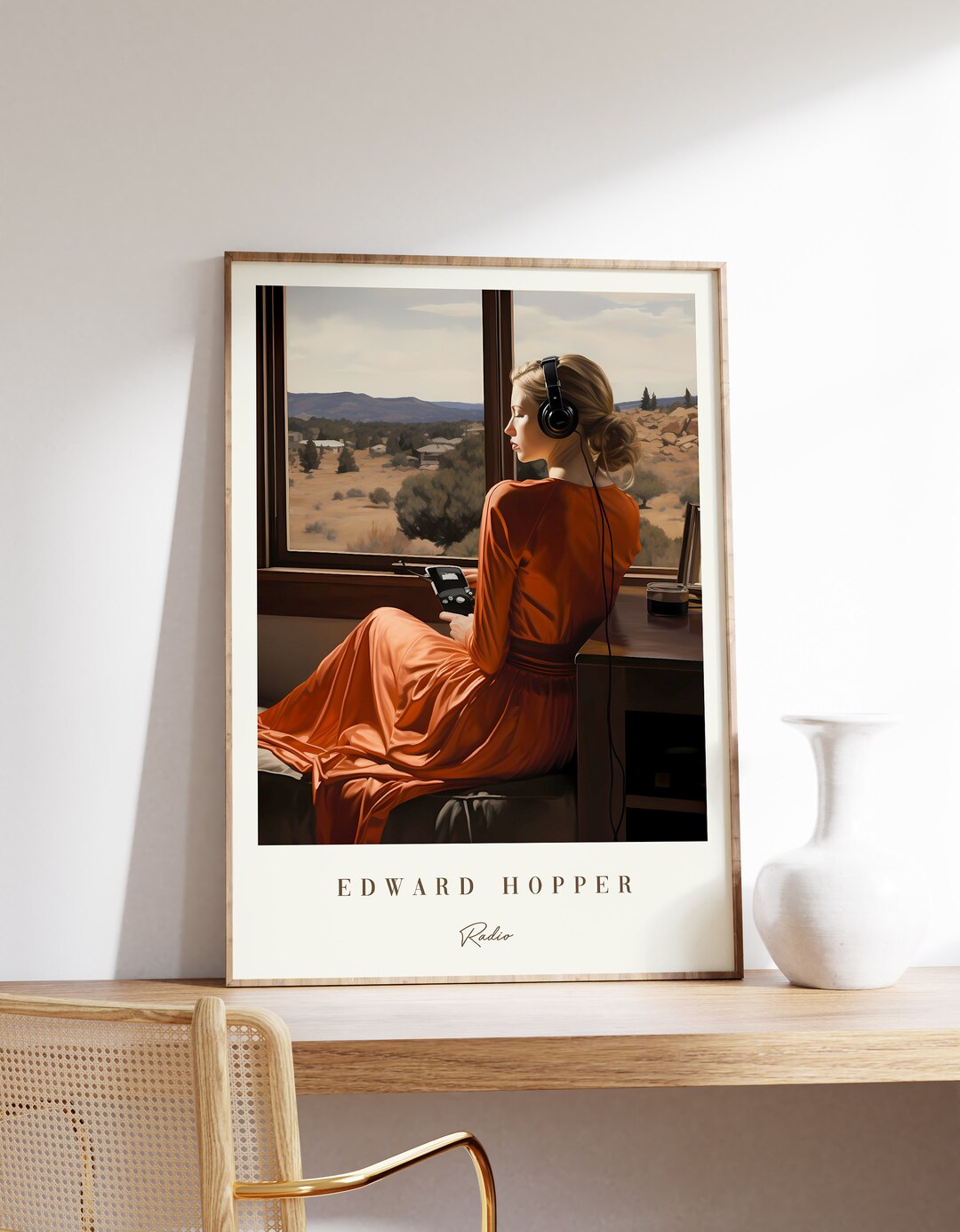 Radio Painting | Edward Hopper | Radio Poster | Mid Century Modern ...