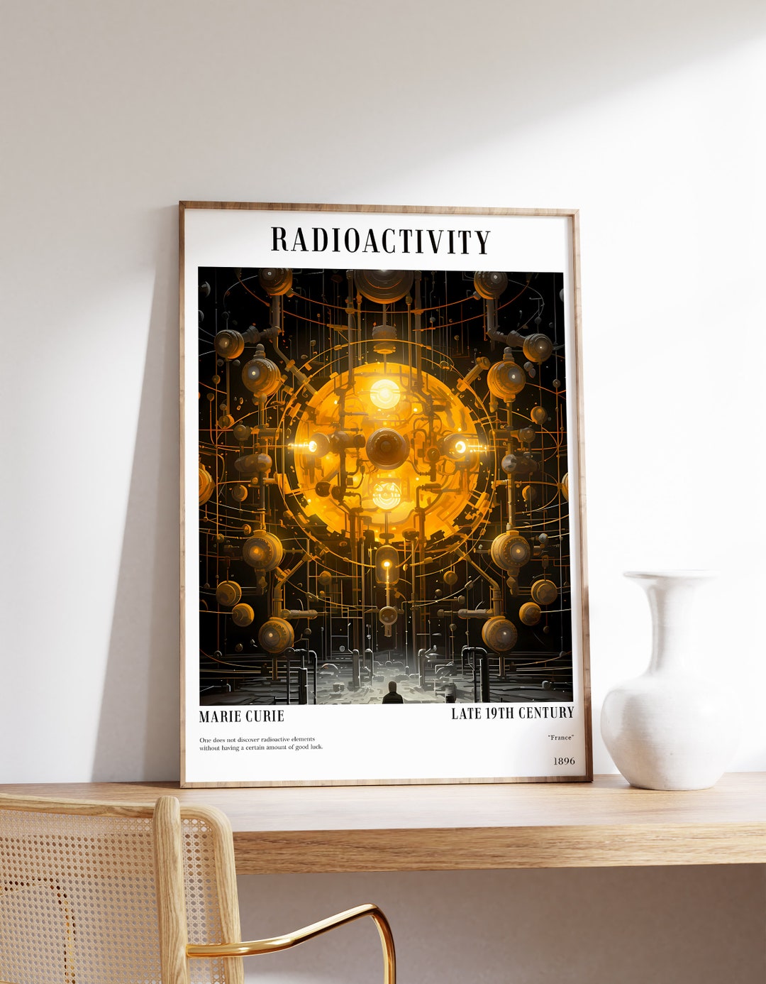 Science Wall Art | Radioactivity | Antique Science Painting | Science ...