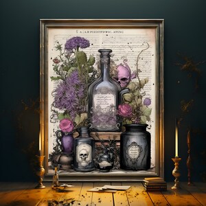 Whimsigoth Art | Dark Whimsical Print | Gothic Potion | Gothcore ...