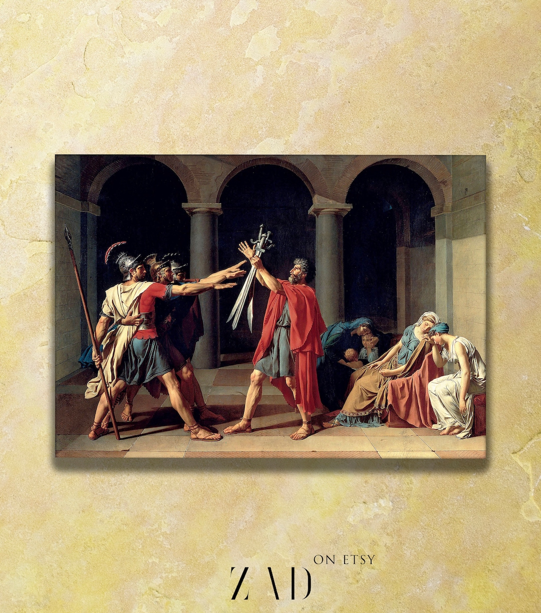 Jacques-louis David - the Oath of the Horatii (1784) - Classic Painting ...