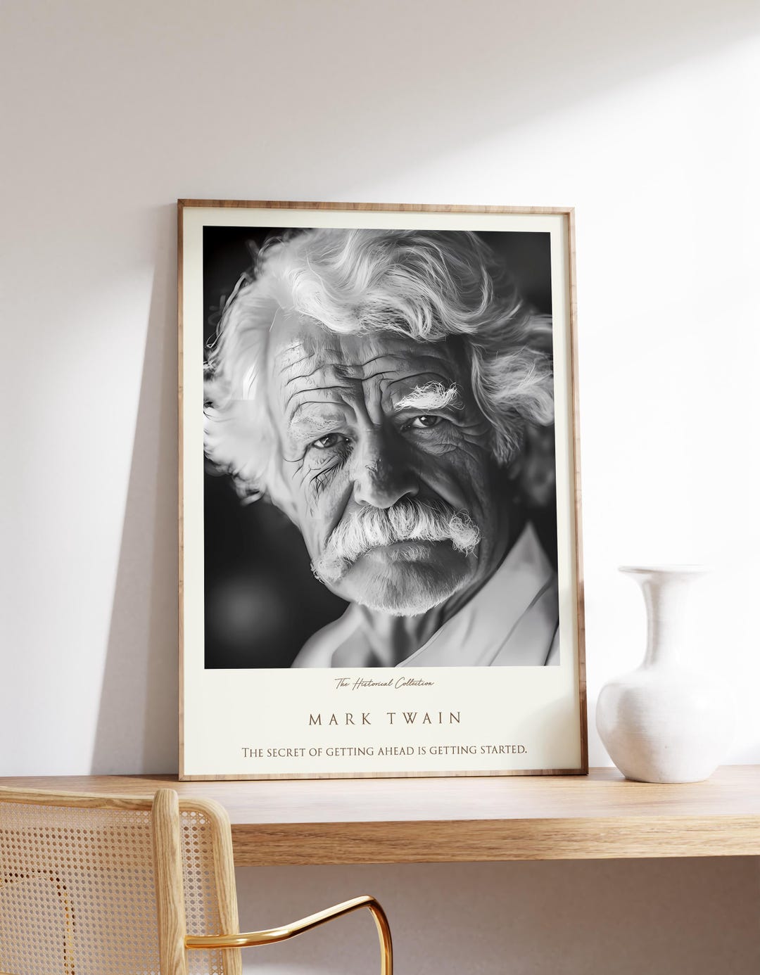 Mark Twain Print | Vintage Painting | Historical Decor | Modern Home ...