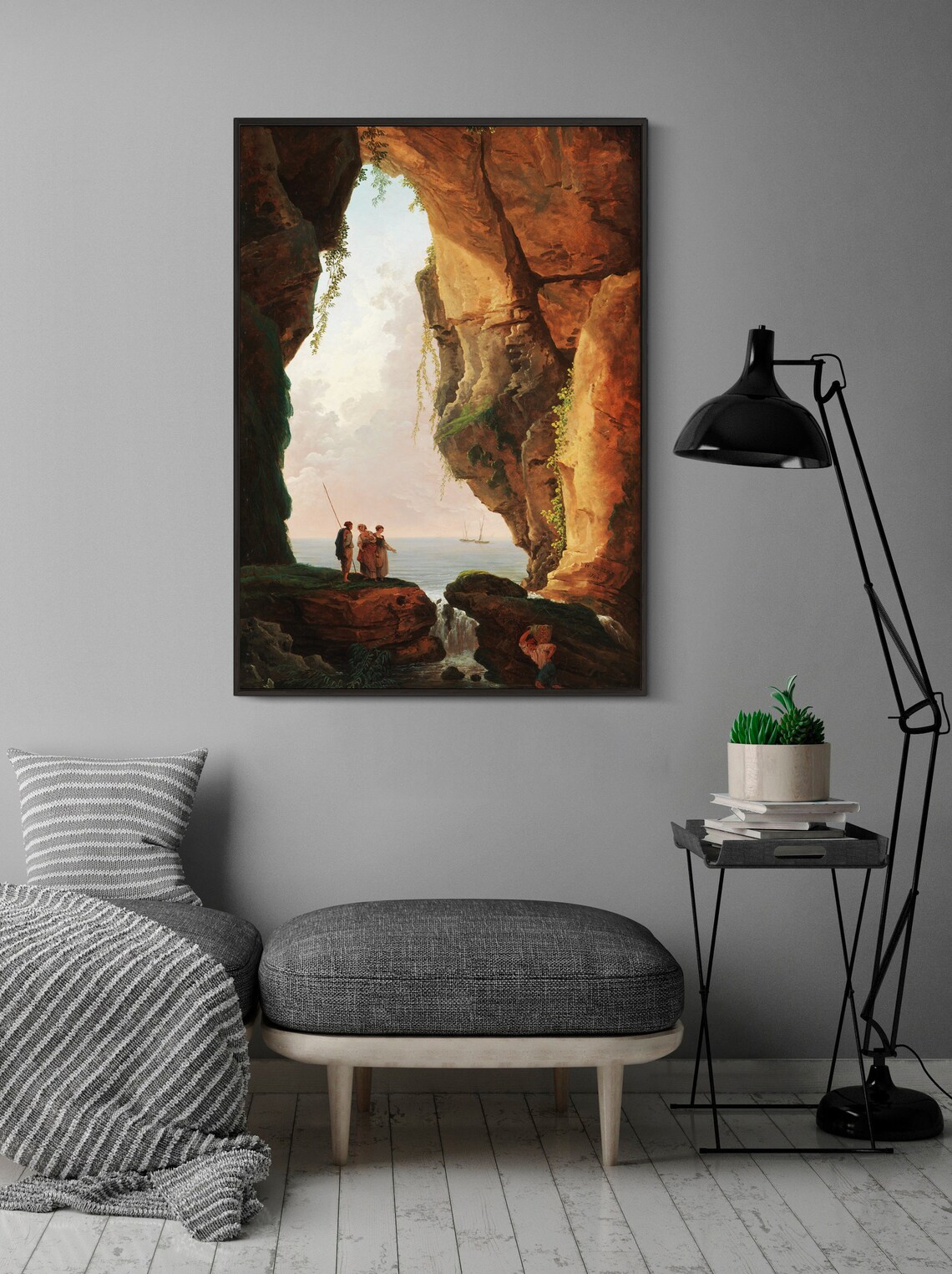 Hubert Robert - the Mouth of a Cave (1784) | Wall Art Landscape Gift ...