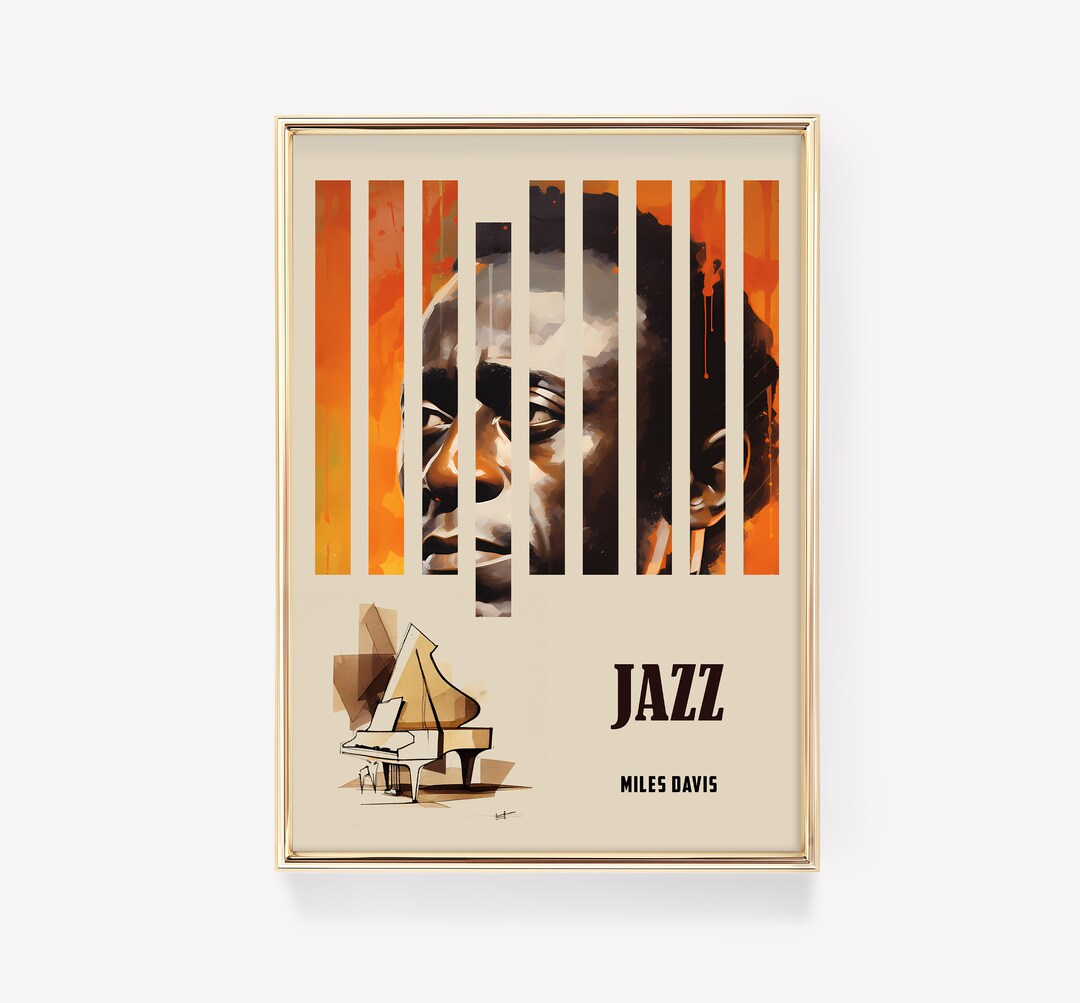 Miles Davis | Musical Decor | Jazz Poster | Jazz Portrait | Jazz Decor ...