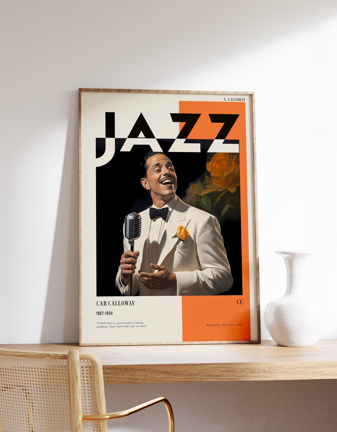 Cab Calloway Poster Musical Print Jazz Poster Jazz Portrait Musical ...