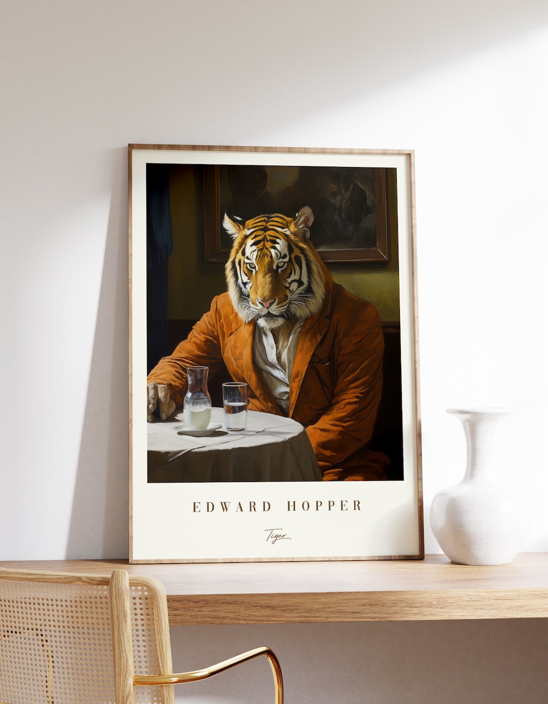 Tiger Poster | Edward Hopper | Vintage Tiger | Modern Wall Art ...