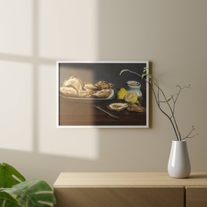 Edouard Manet - Oysters (1862) | Vintage Painting | Breakfast Plate ...