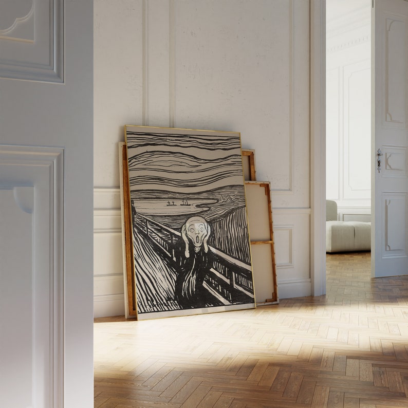 Edvard Munch Prints | the Scream (1895) | Vintage Painting | Munch Art ...