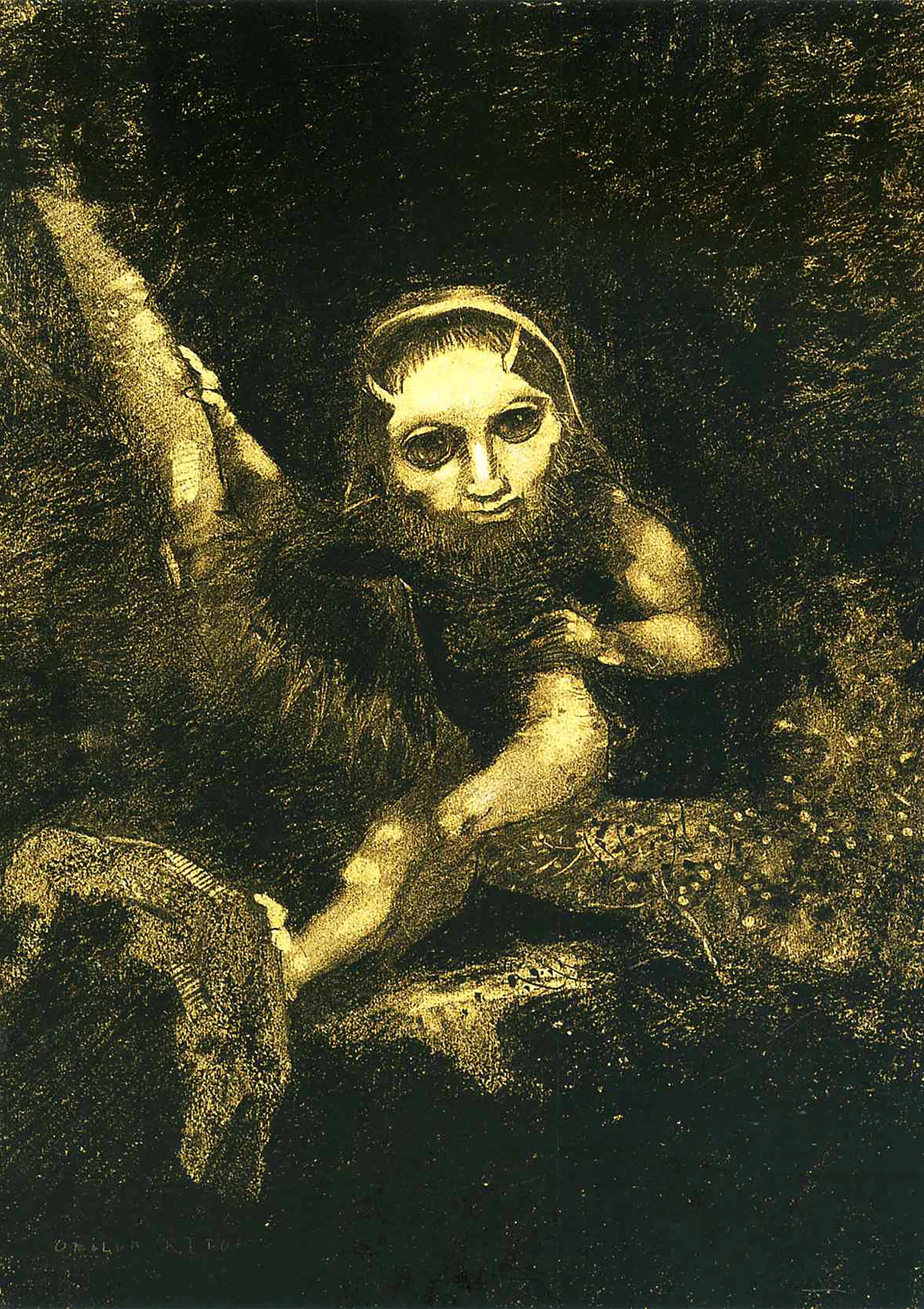 Odilon Redon - Caliban (1881) - Reproduction of a Classic Painting the ...