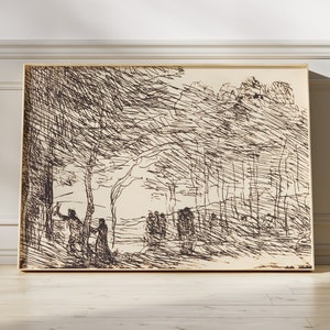 Jean-baptiste-camille Corot - Orpheus Leading Eurydice (1860) | Vintage ...