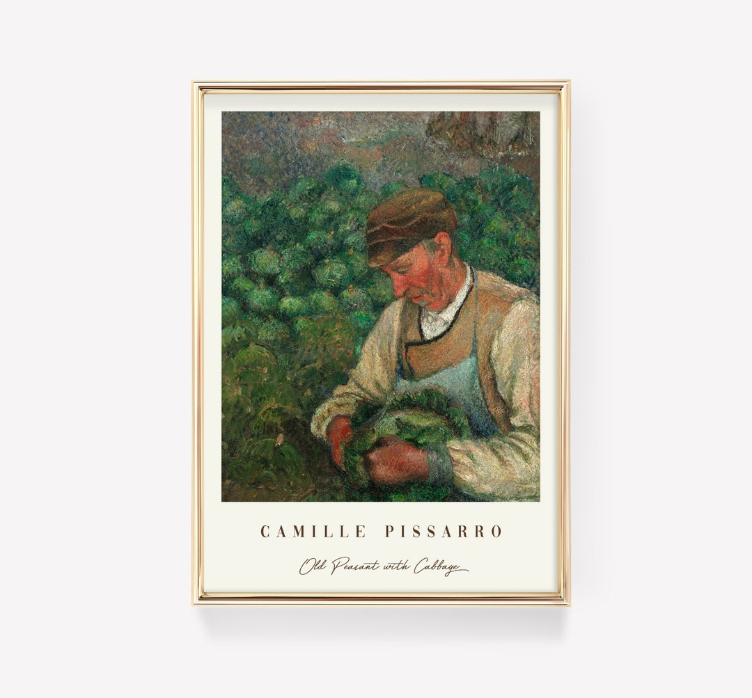 Camille Pissarro Art Print | Old Peasant With Cabbage | Vintage Print ...