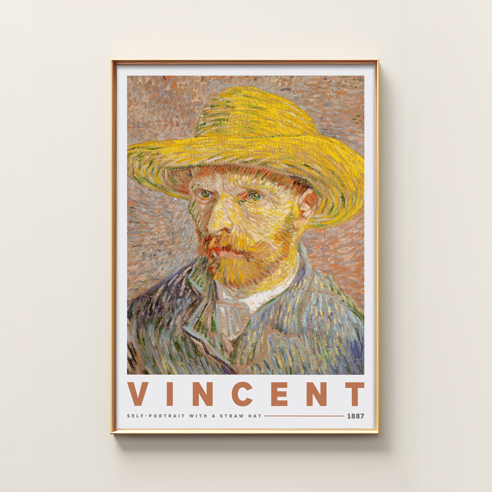 Self Portrait by Vincent Van Gogh Print | Exhibition Poster | Van Gogh ...