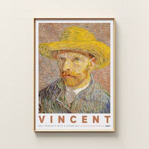 Self Portrait by Vincent Van Gogh Print | Exhibition Poster | Van Gogh ...