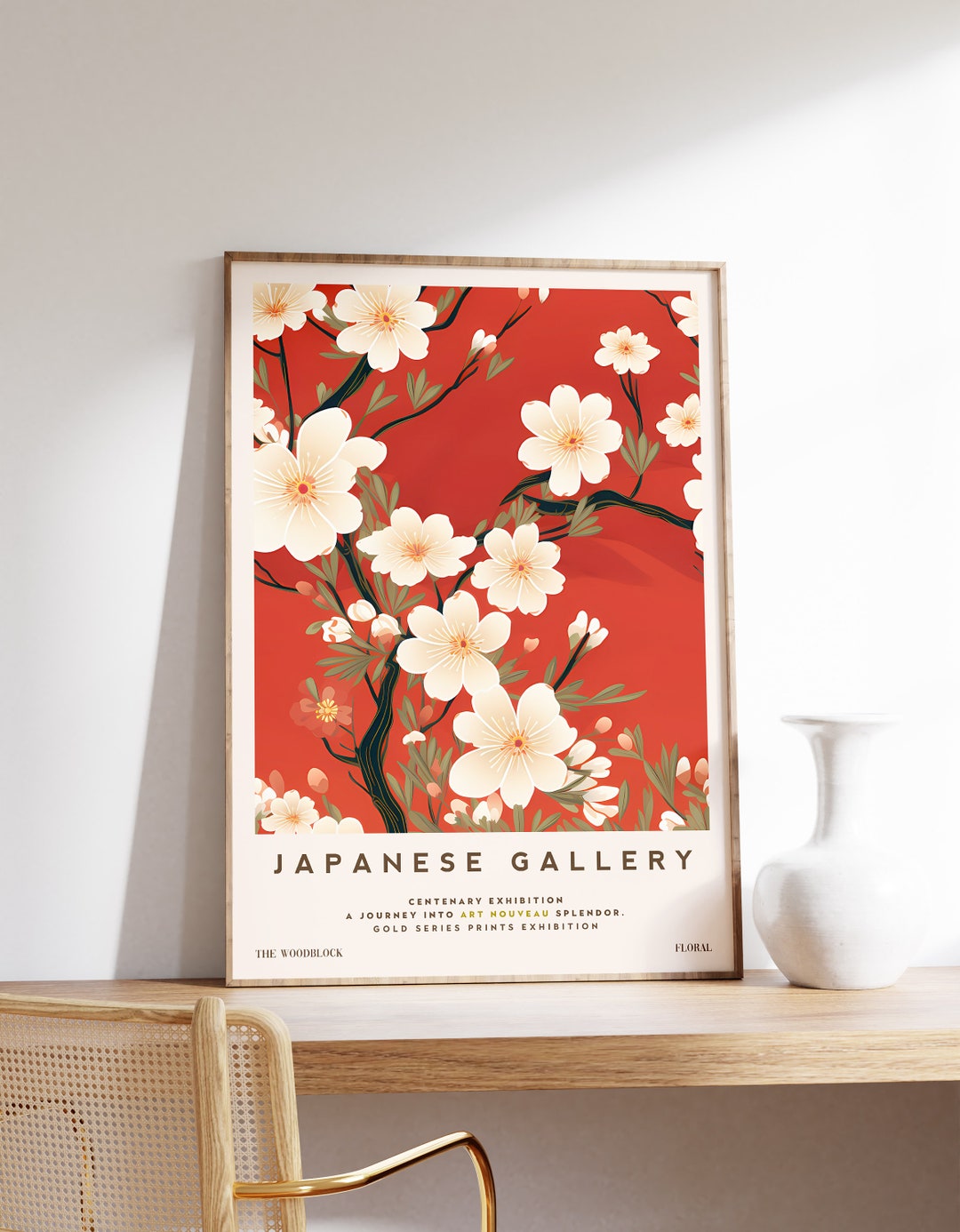 Japanese Modern Print | Floral Poster | Vintage Ukiyo-e Art ...