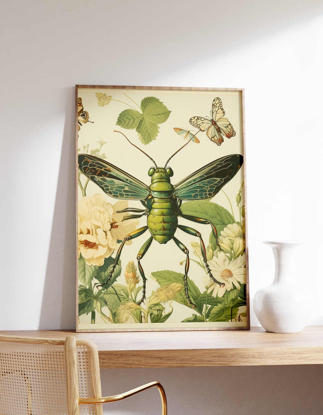 Grasshopper Art | Vintage Posters | Cottagecore Decor | Adolphe Millot ...