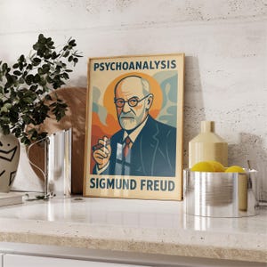 Sigmund Freud - Psychology Poster, Philosopher, Psychoanalysis, Therapy ...