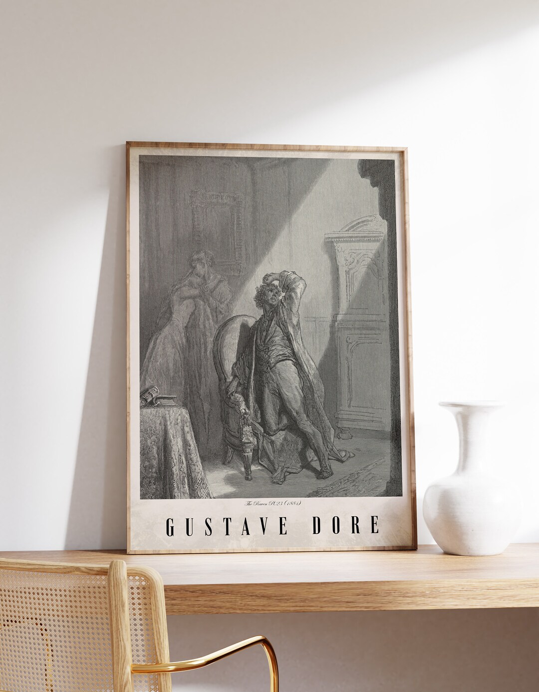 Gustave Dore Prints | the Raven Pl.23 (1884) | Gothic Decor | Devil Art ...