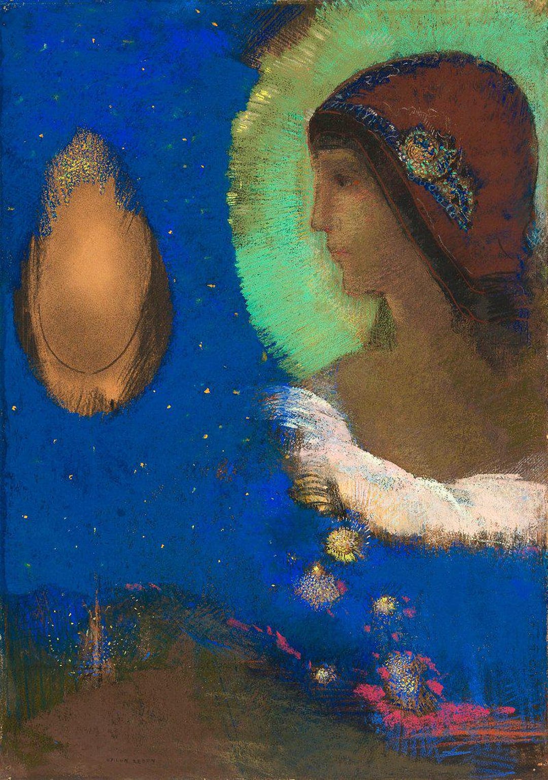 Odilon Redon Pandora | Vintage Painting | Mythology Art | Classic ...