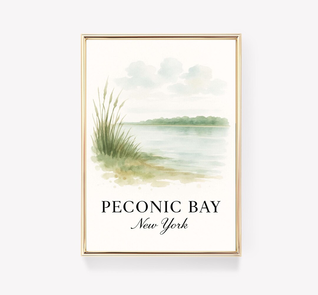 Peconic Bay Travel Poster, New York Wall Art, Peconic Bay Print, NY ...