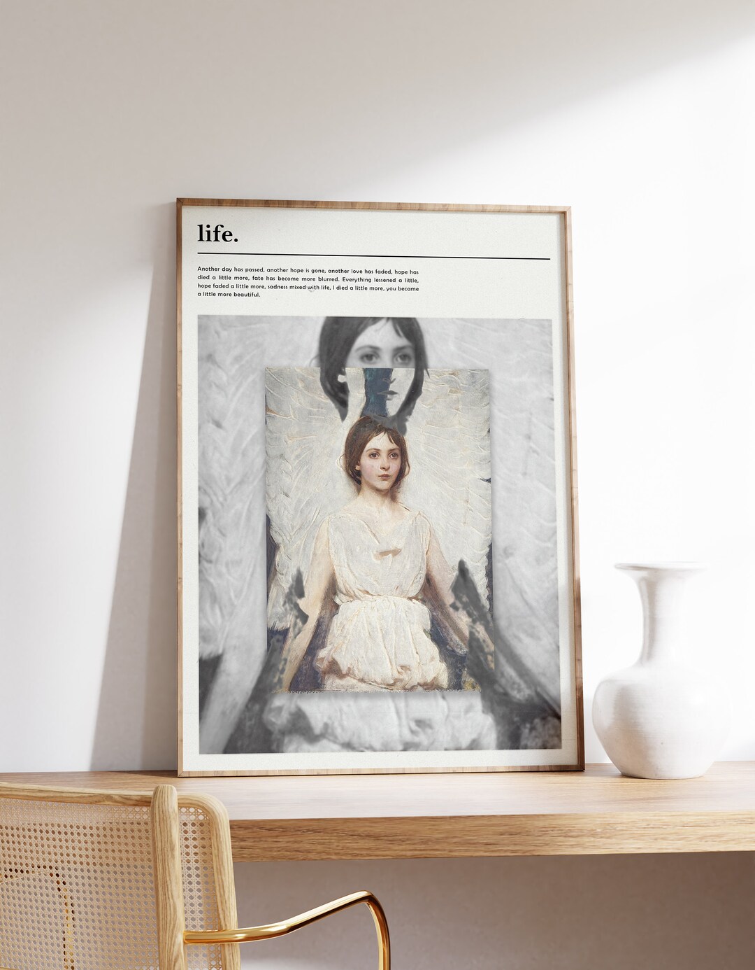 Moody Wall Art | Angel Print | Sadness Print | Dark Aesthetic Wall Art ...
