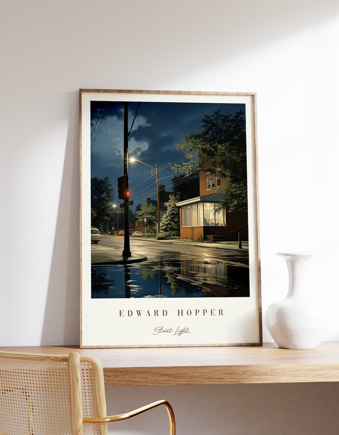 Street Light Poster | Edward Hopper | Vintage Painting | Modern Wall ...