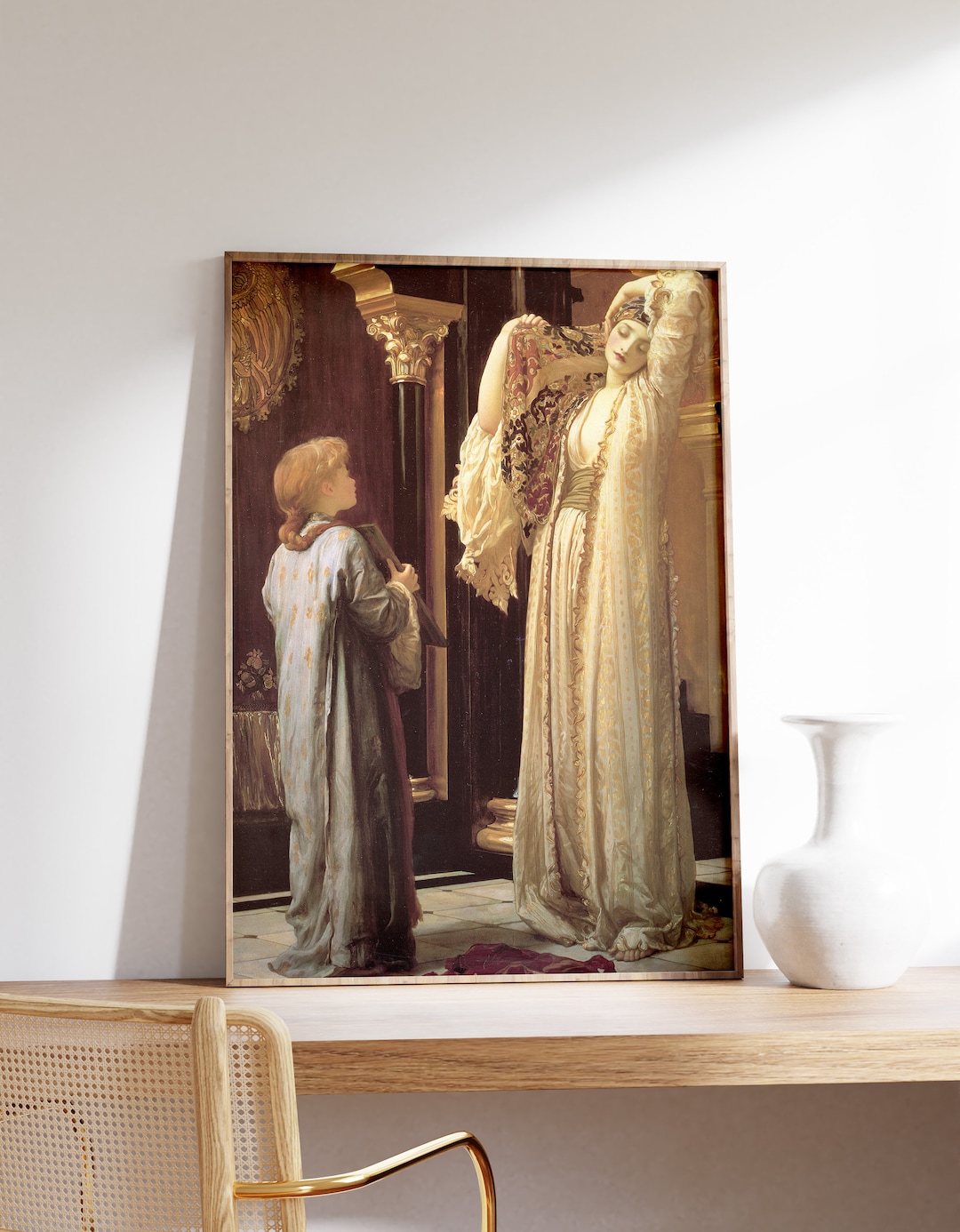 Frederic Leighton - Light of the Harem (1880) | Vintage Poster, Woman ...