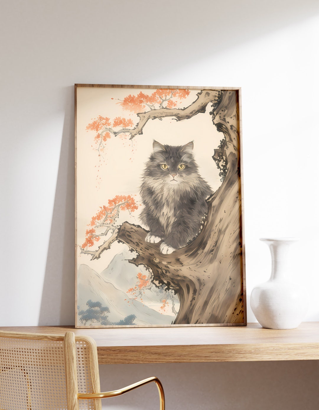 Japanese Art Print | Vintage Cat Print | Ukiyo-e Art Poster | Japanese ...