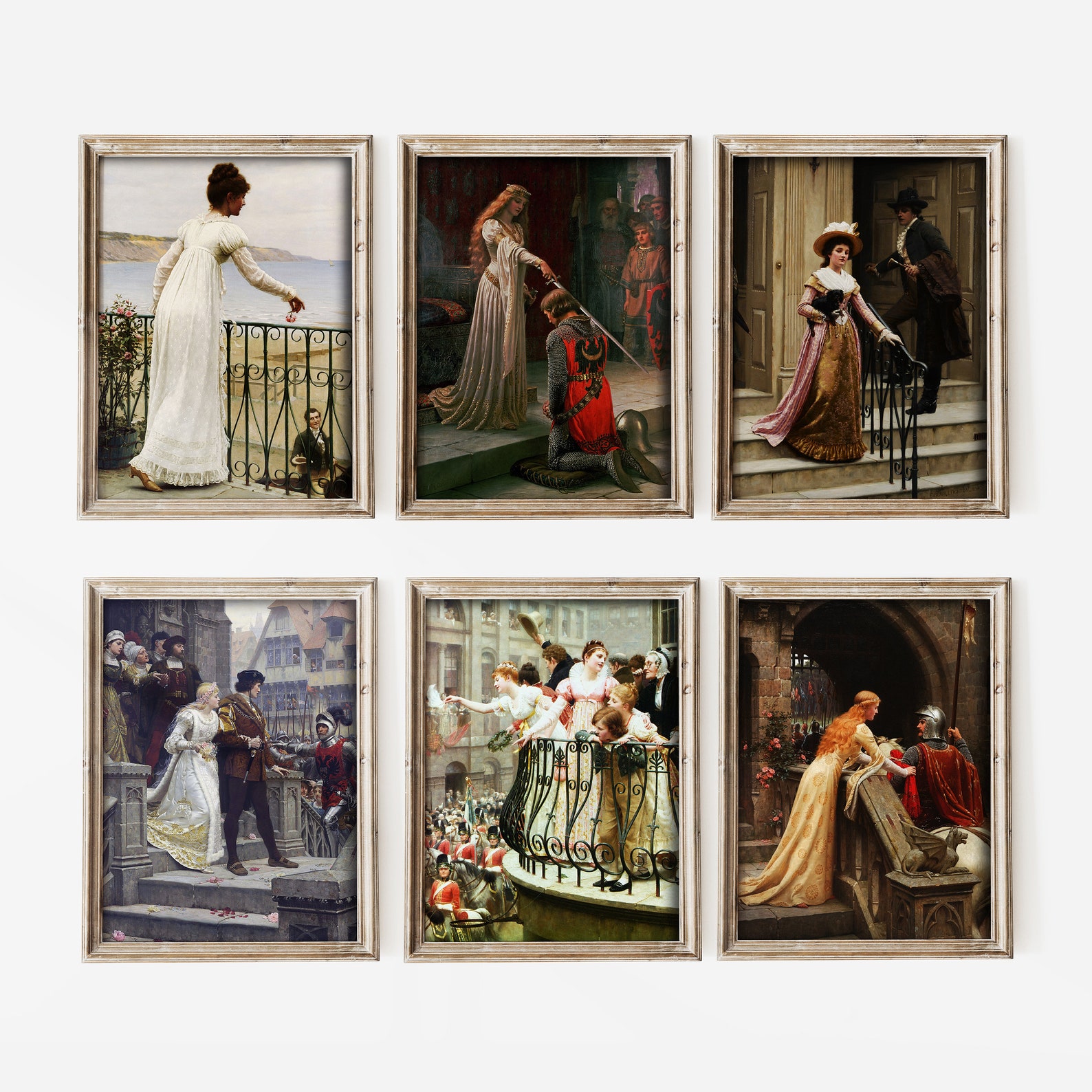 Light Academia Gallery Wall Set of 6 | Dark Academia Paintings | Edmund ...