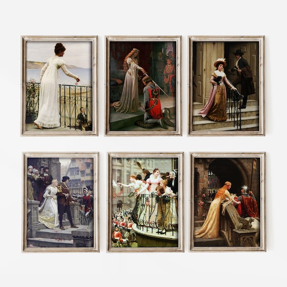 Light Academia Gallery Wall Set of 6 Dark Academia Paintings - Etsy