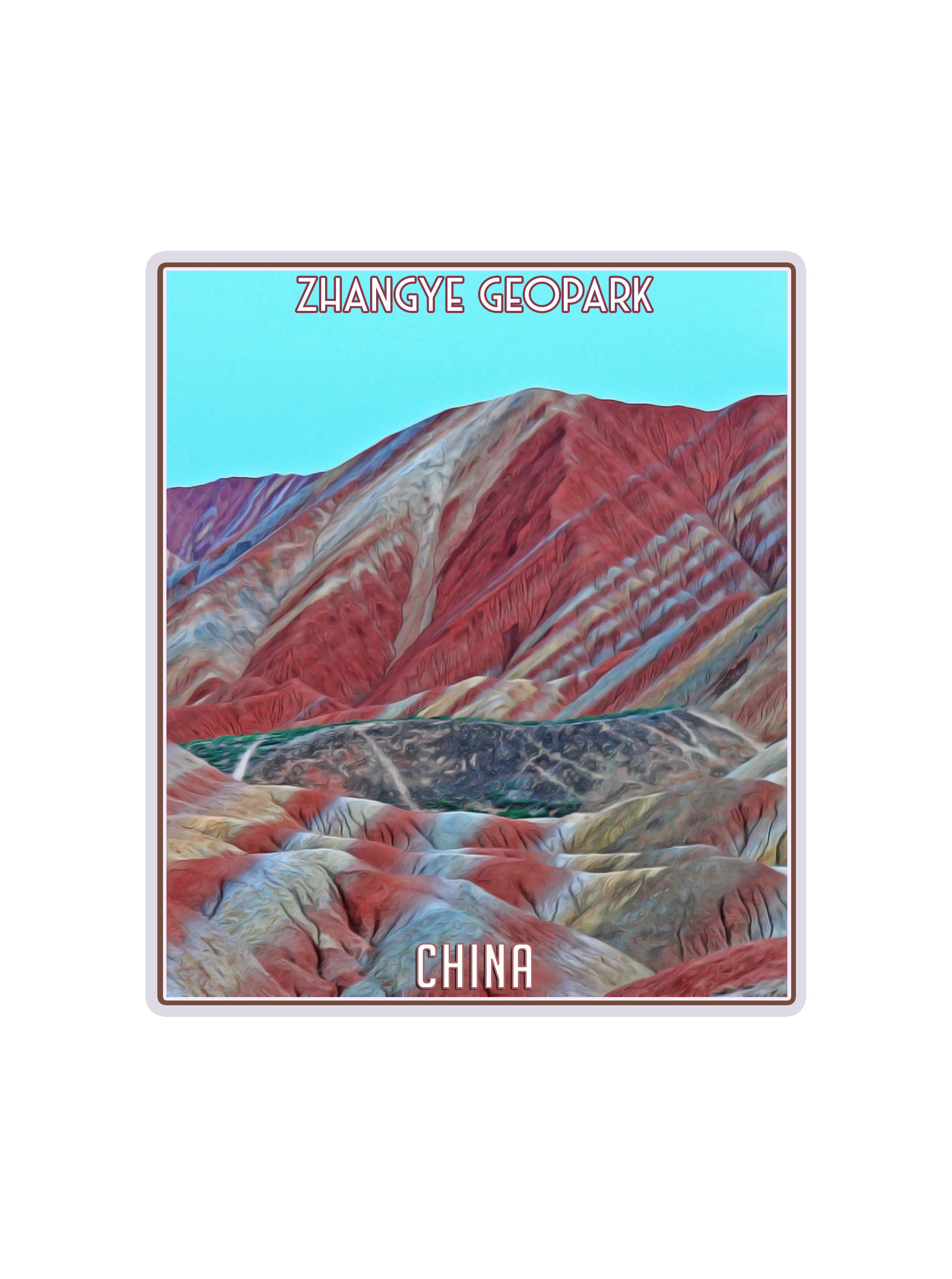 Zhangye Geopark China Poster Poster Print Gift Fine Art | Etsy