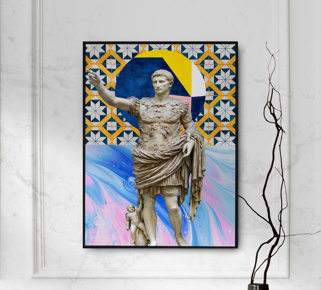 Augustus Caesar Original Art Print - Roman Emperor First Emperor of ...