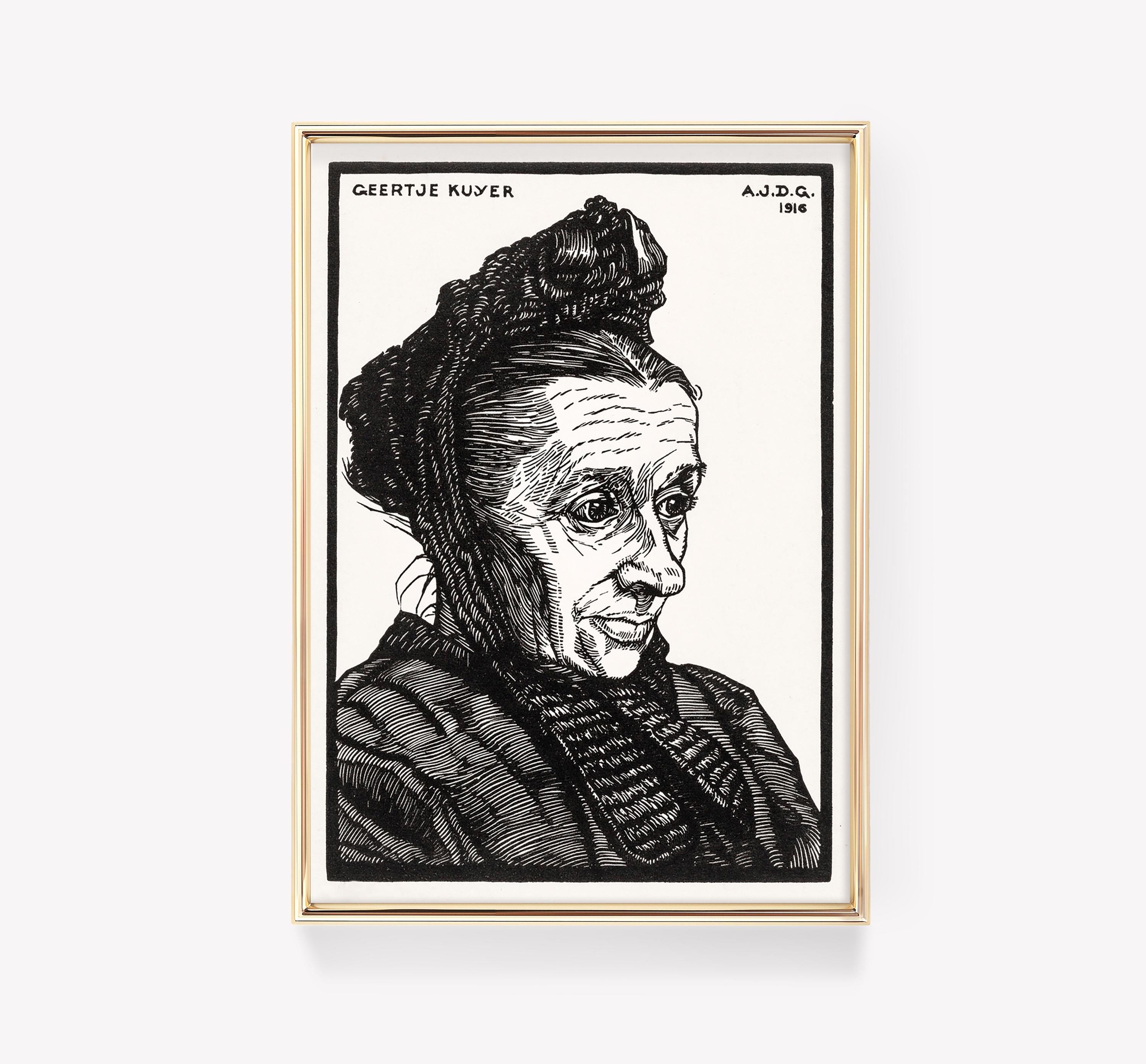 Portrait of Geertje Kuijer Print | Vintage Portrait Art | Classic Dutch ...