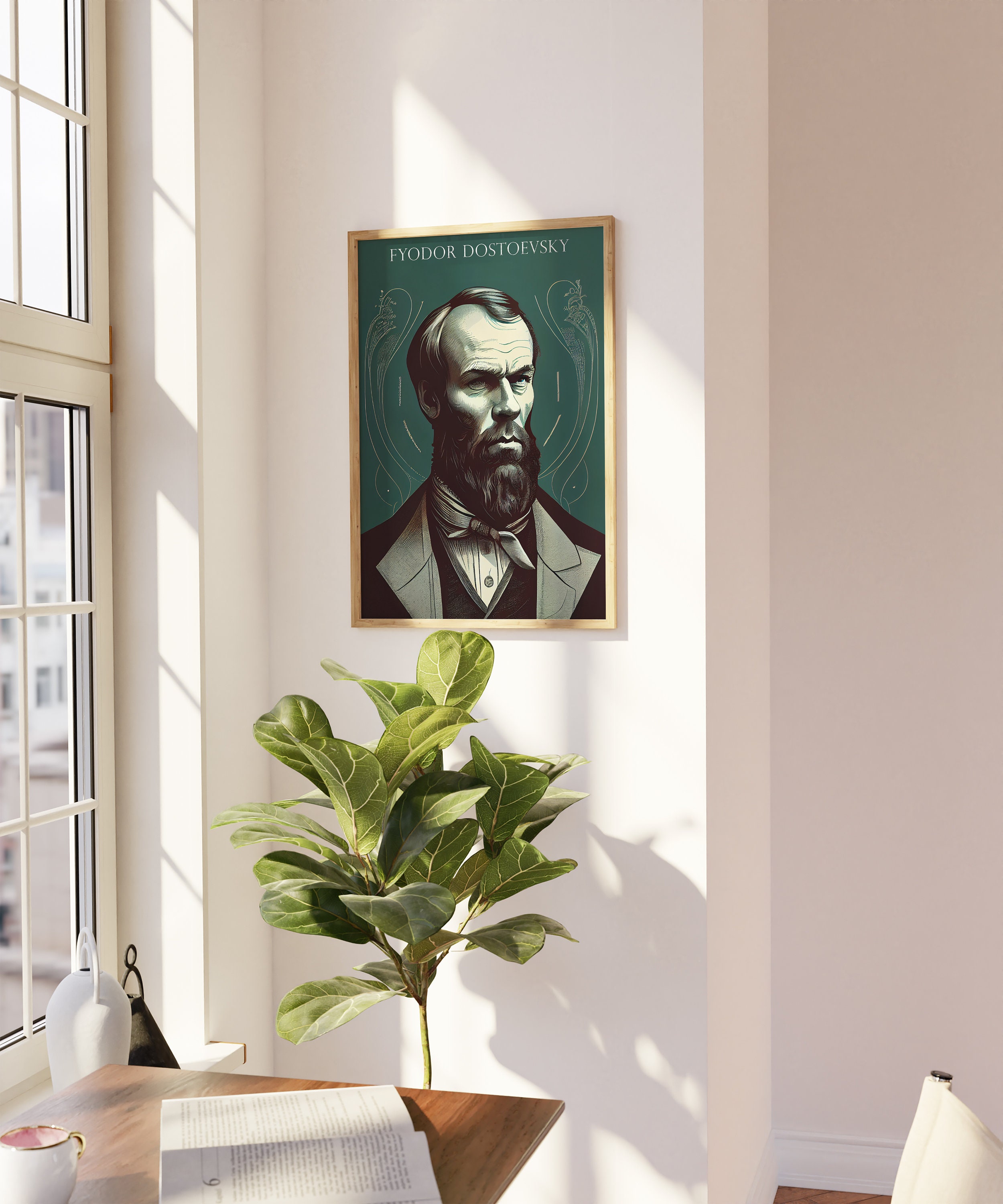 Fyodor Dostoevsky Poster | Vintage Wall Art | Bookworm Gift | Bookworm ...