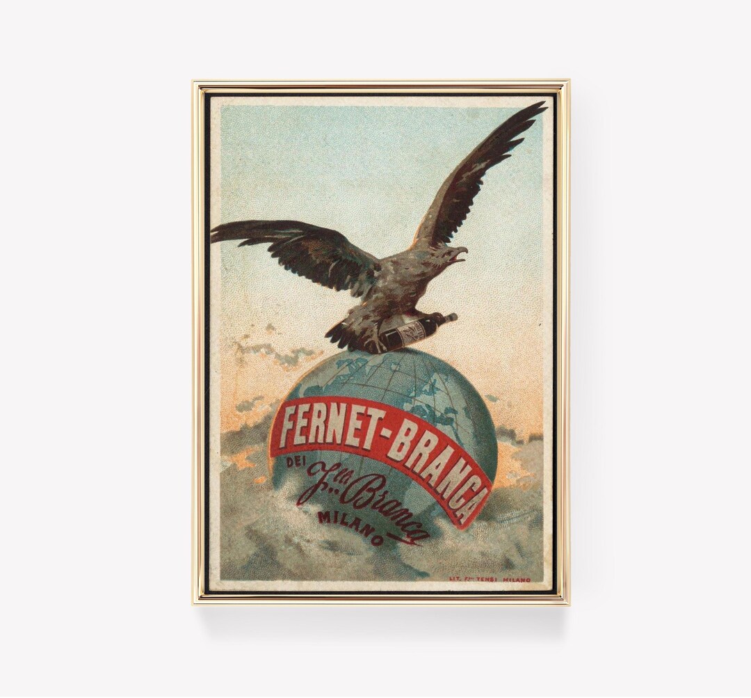Fernet Branca Poster Vintage Advertisement Print Antique Wall Art ...