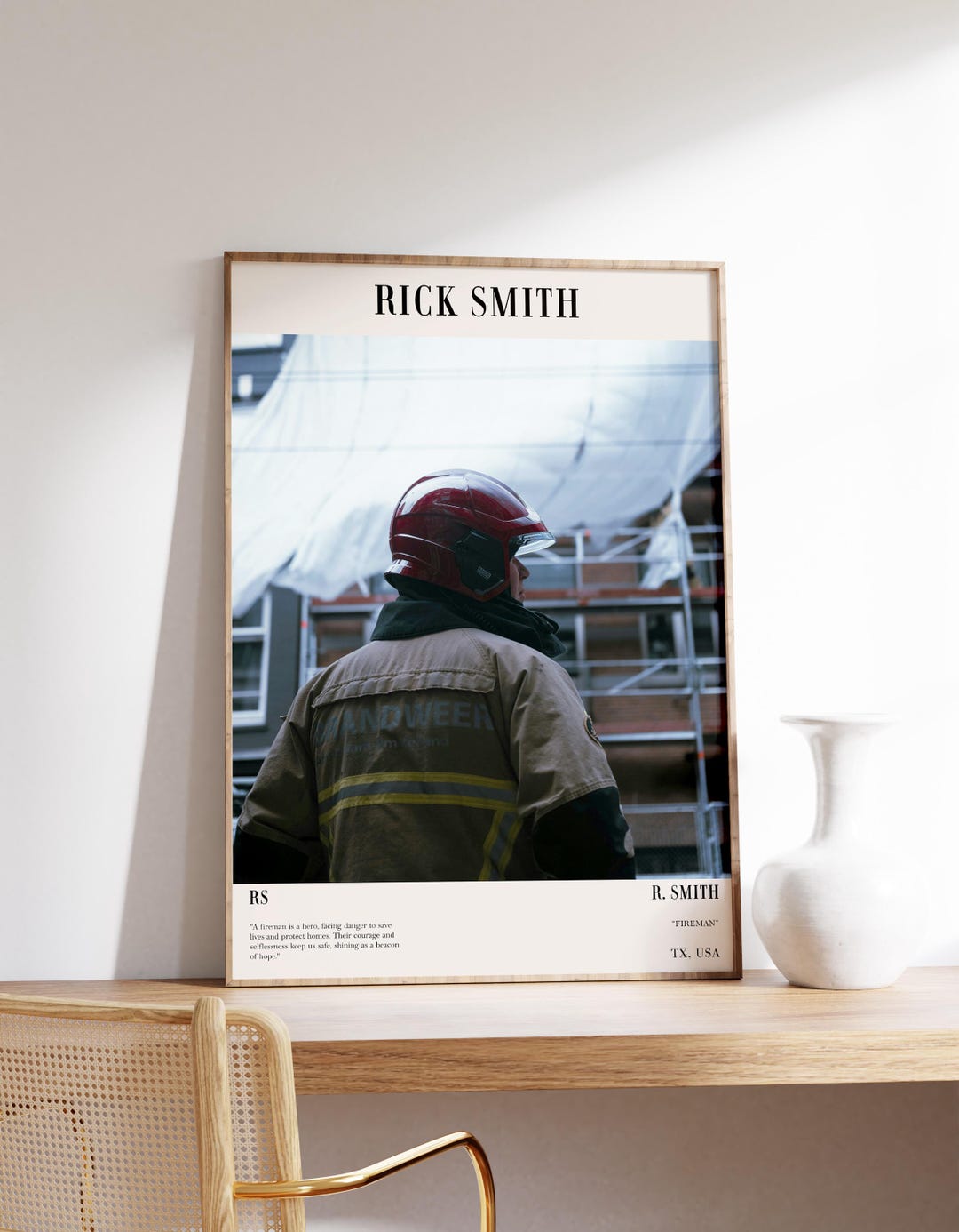 Personalized Fireman Definition Print | Fireman Gift | Fireman Print ...