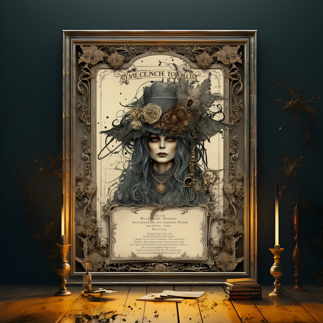 Whimsigoth Art Dark Whimsical Print Gothic Mirror Gothcore Aesthetic ...