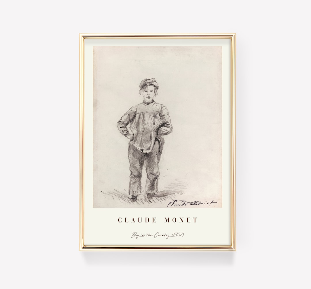 Claude Monet Prints | Boy in the Country (1857) | Monet Exhibition ...