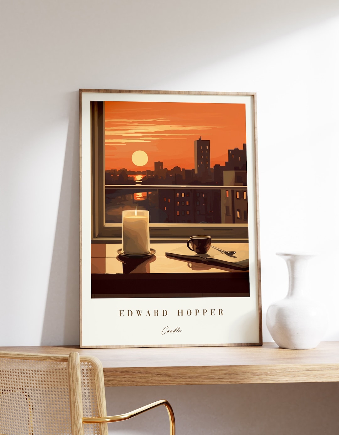 Candle Poster | Edward Hopper | Vintage Candle | Modern Wall Art ...