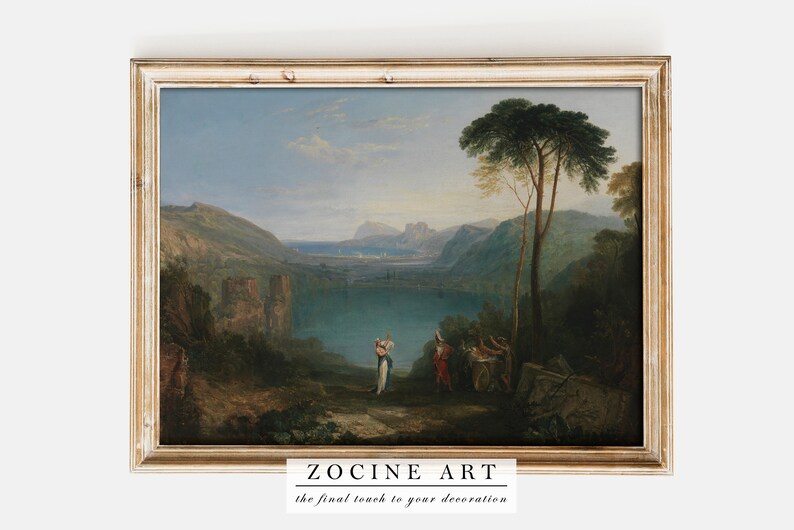 William Turner Lake Avernus Aeneas and the Cumaean Sybil - Etsy