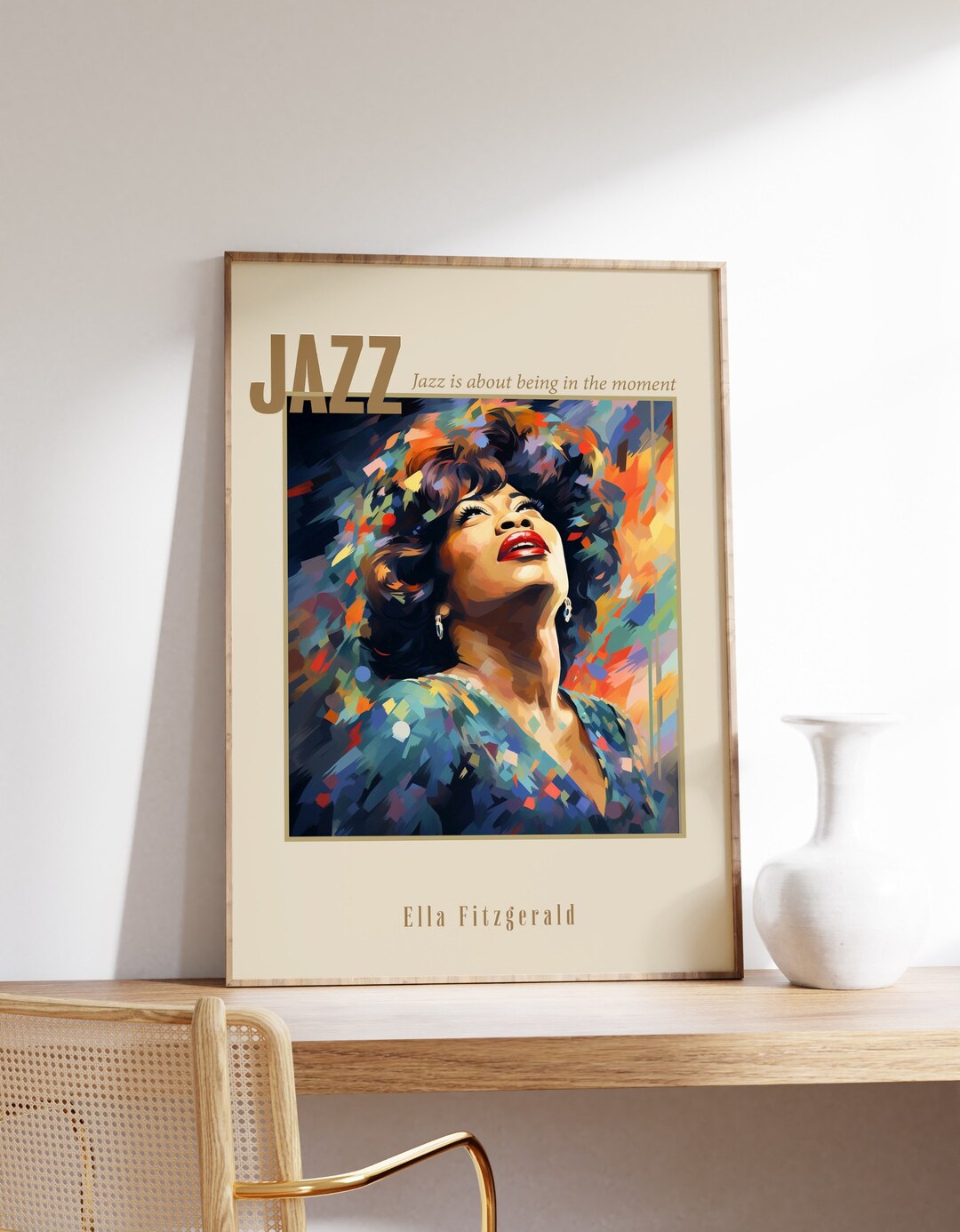 Ella Fitzgerald Poster | Musical Print | Jazz Poster | Jazz Portrait ...