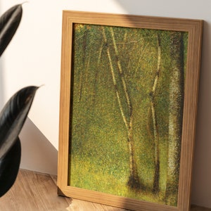 Georges Seurat - the Forest at Pontaubert (1881) - Classic Painting ...