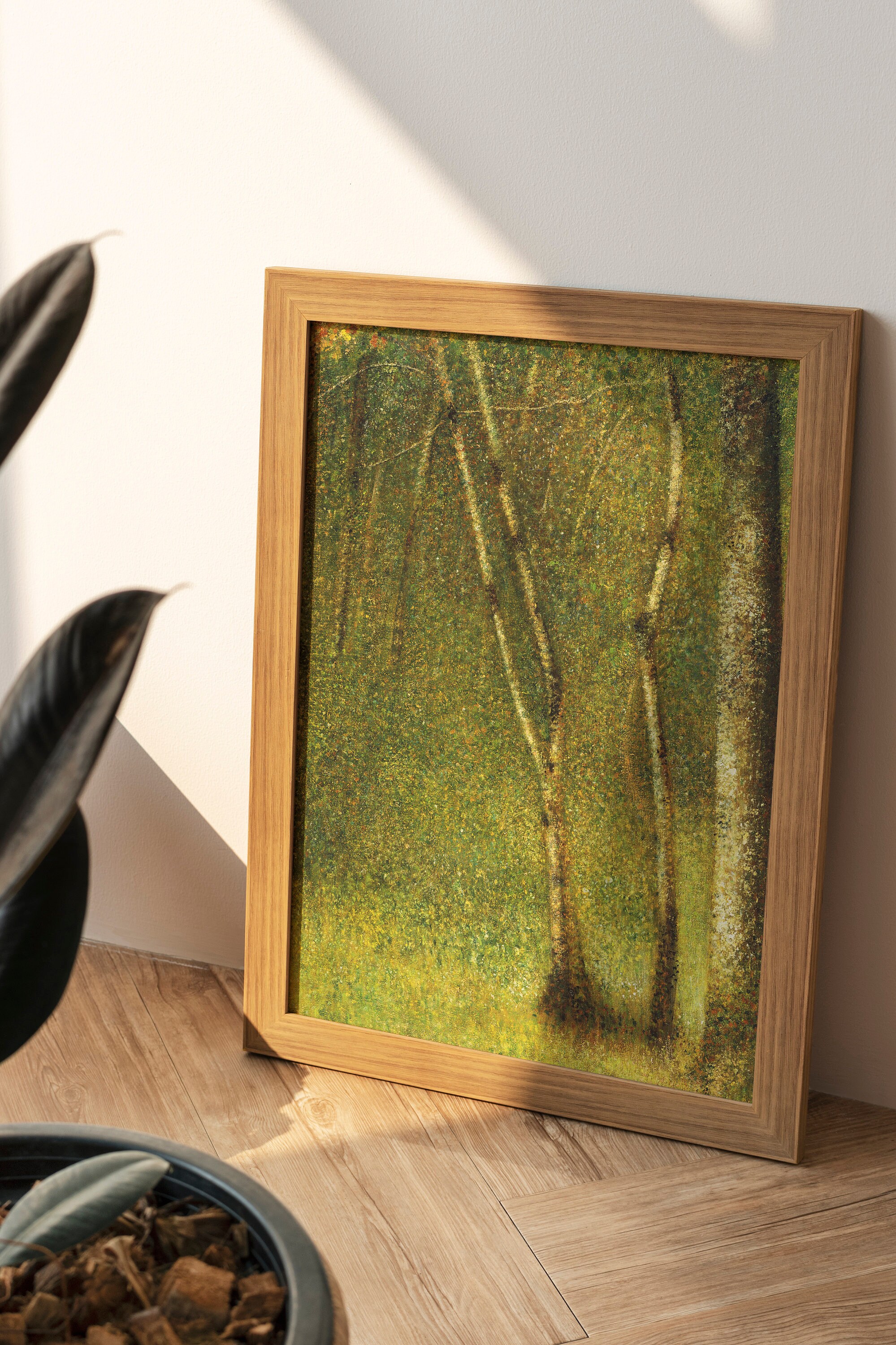 Georges Seurat - the Forest at Pontaubert (1881) - Classic Painting ...